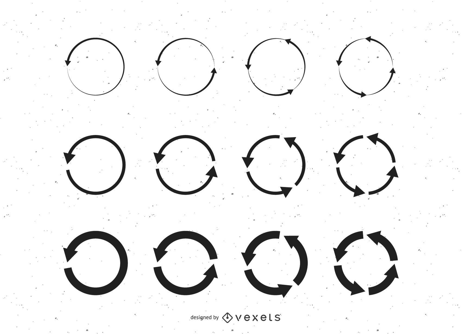 Arrow Recycle Circles Set Vector Download