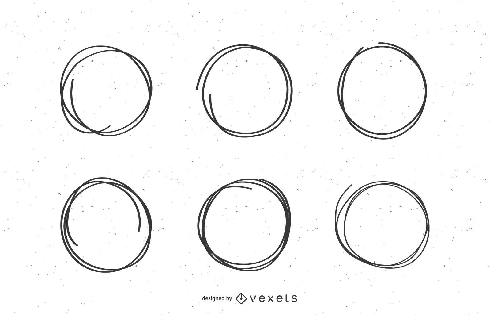 Scribble Circle Marks Set Vector Download