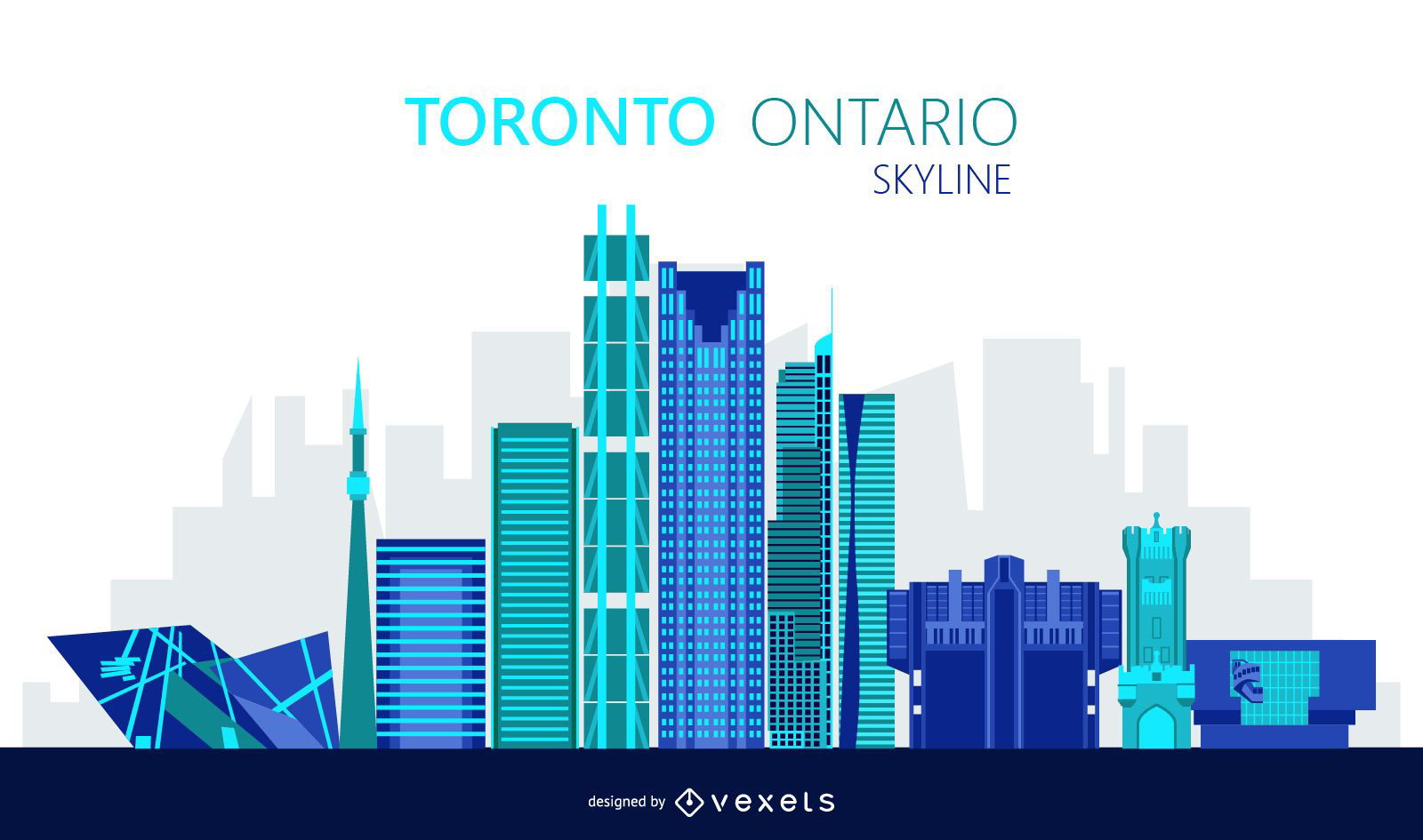 Toronto Skyline Illustration Vector Download
