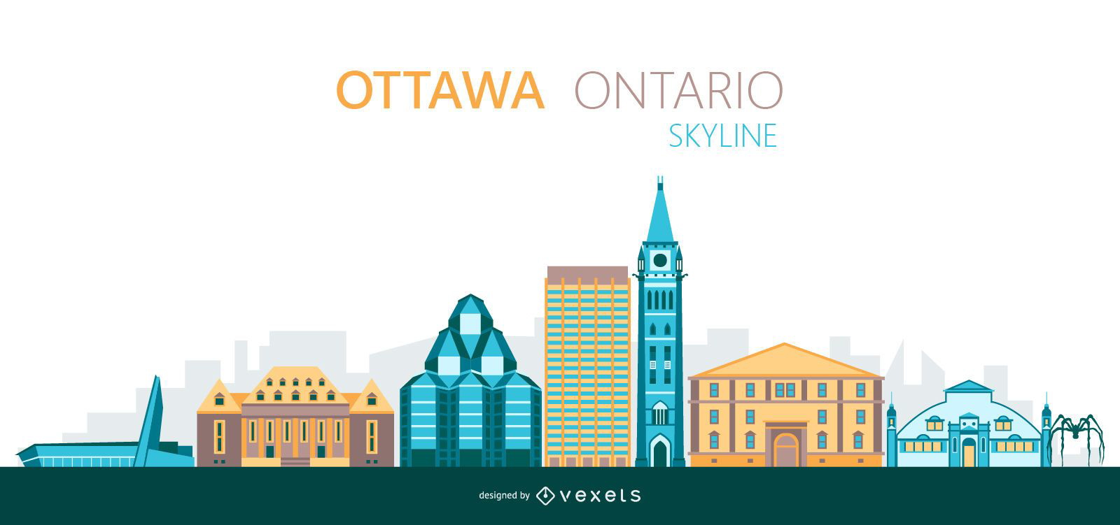 Ottawa Skyline Illustration Vector Download
