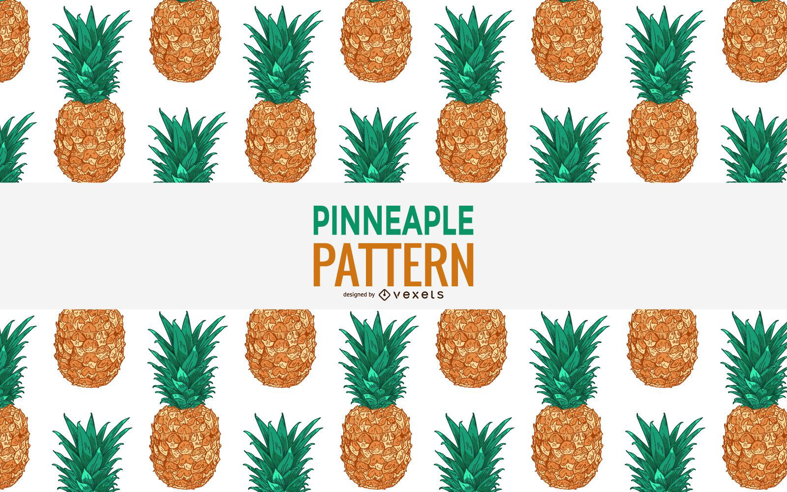 Seamless Pineapple Pattern Vector Download