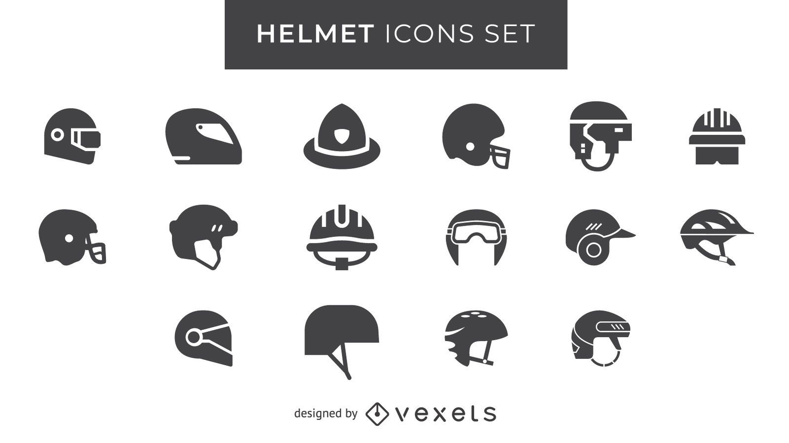 Helmet Icons Set Vector Download