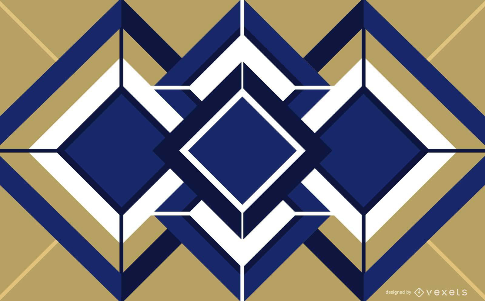 Geometric Cube Art Deco Vector Download