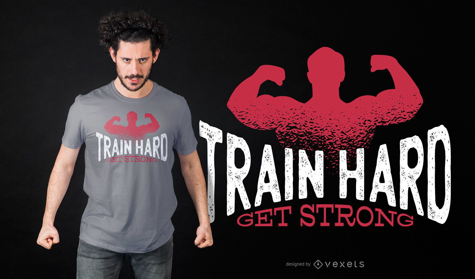 Train Hard T-shirt Design Vector Download