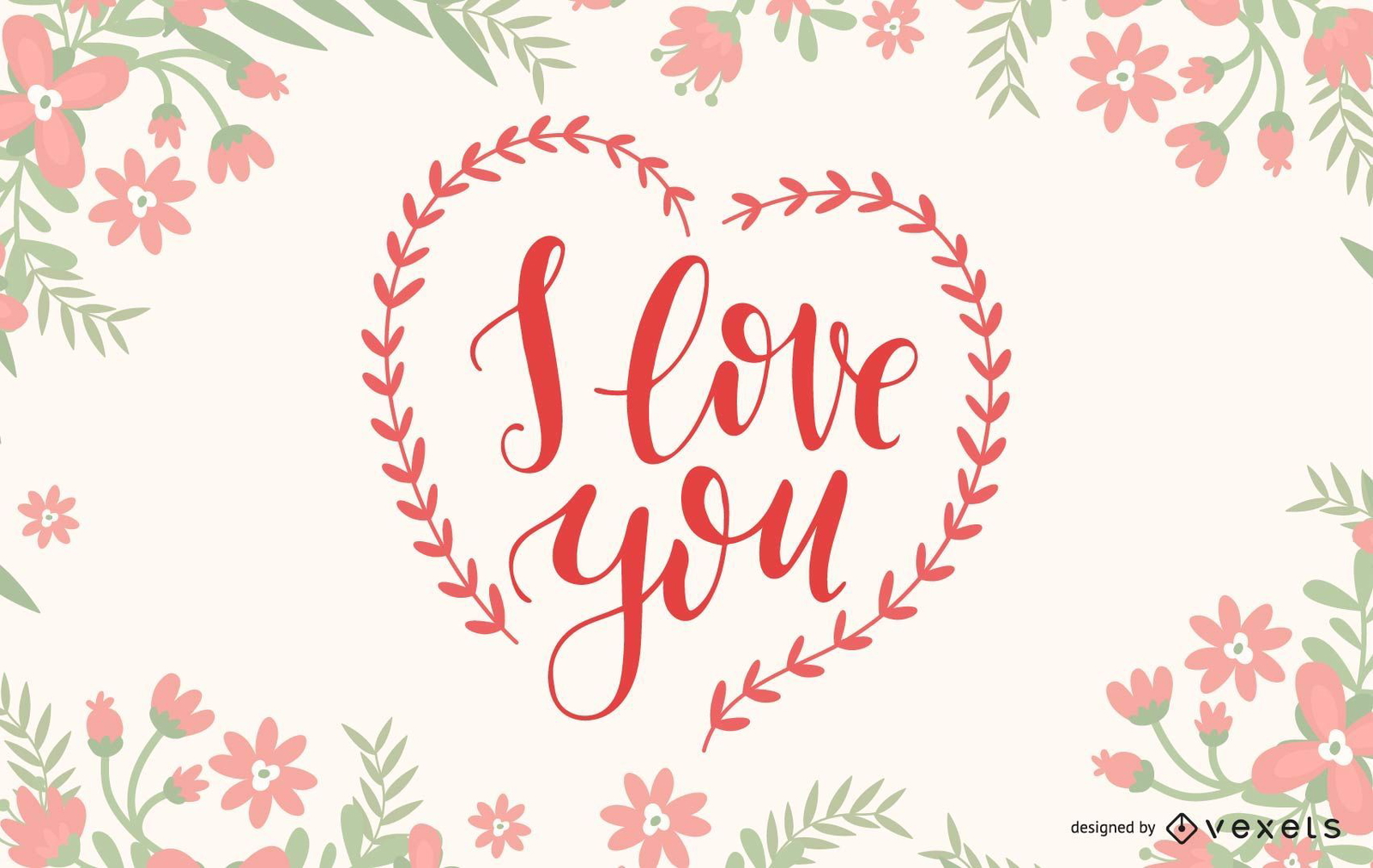I Love You Lettering Design Vector Download