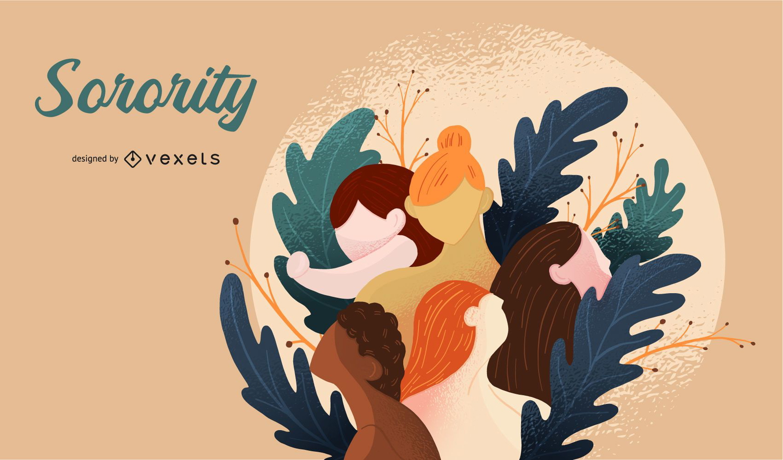 Sorority Illustration Design Vector Download