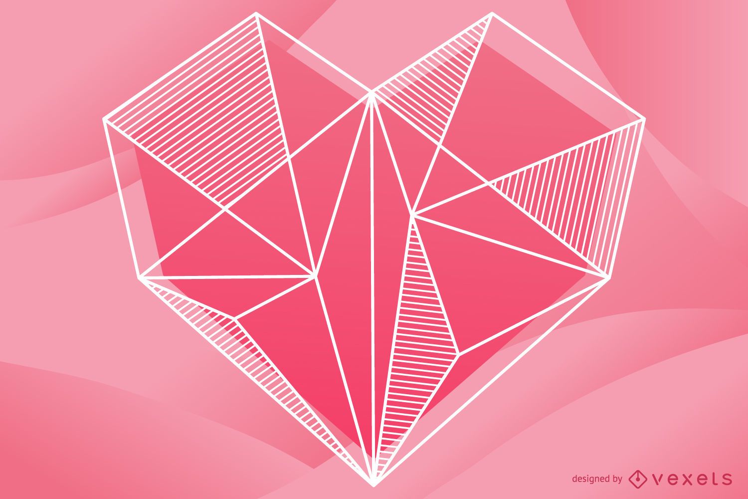Geometric Heart Illustration Design Vector Download