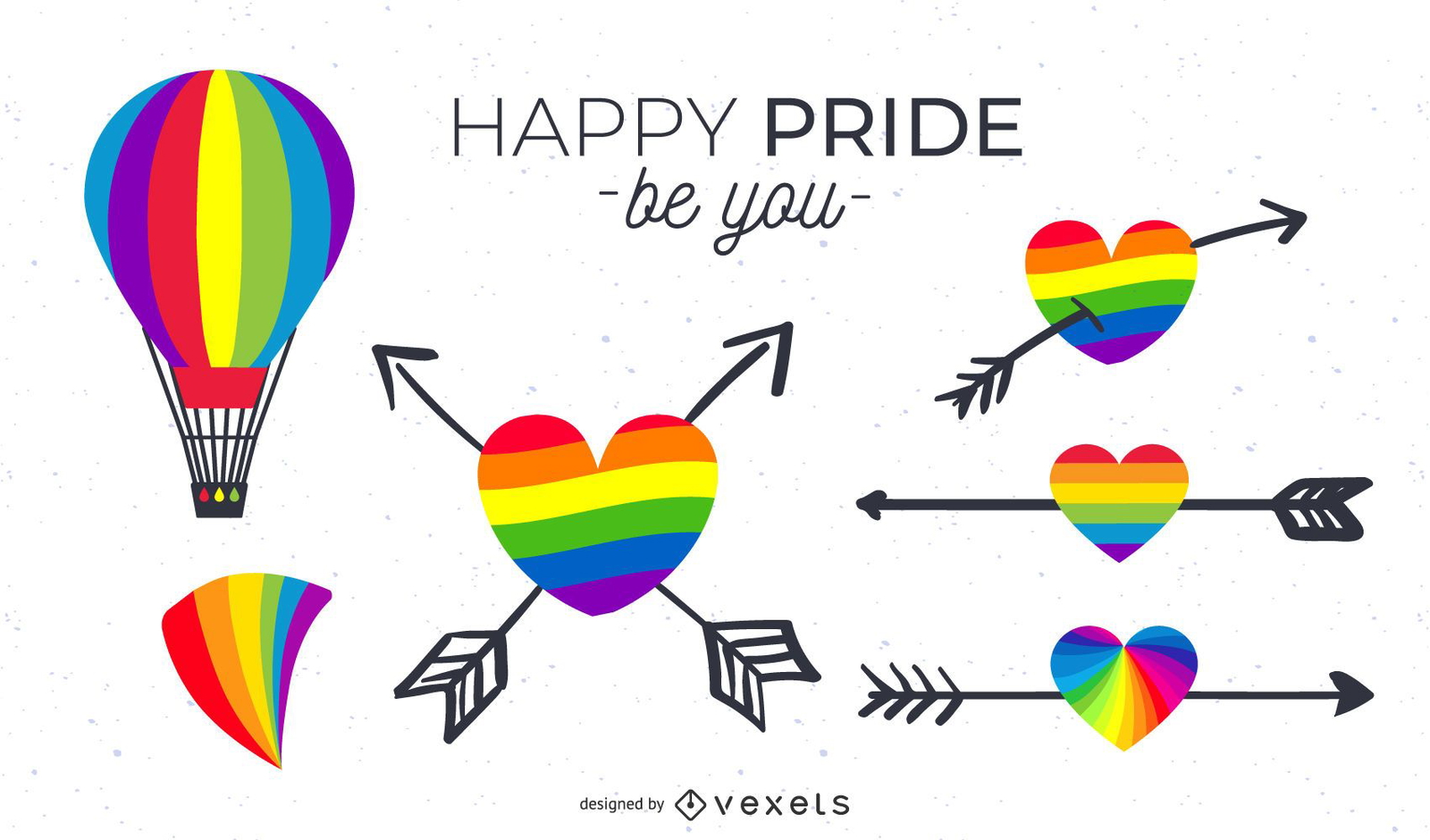 LGBT Pride Elements Set Vector Download