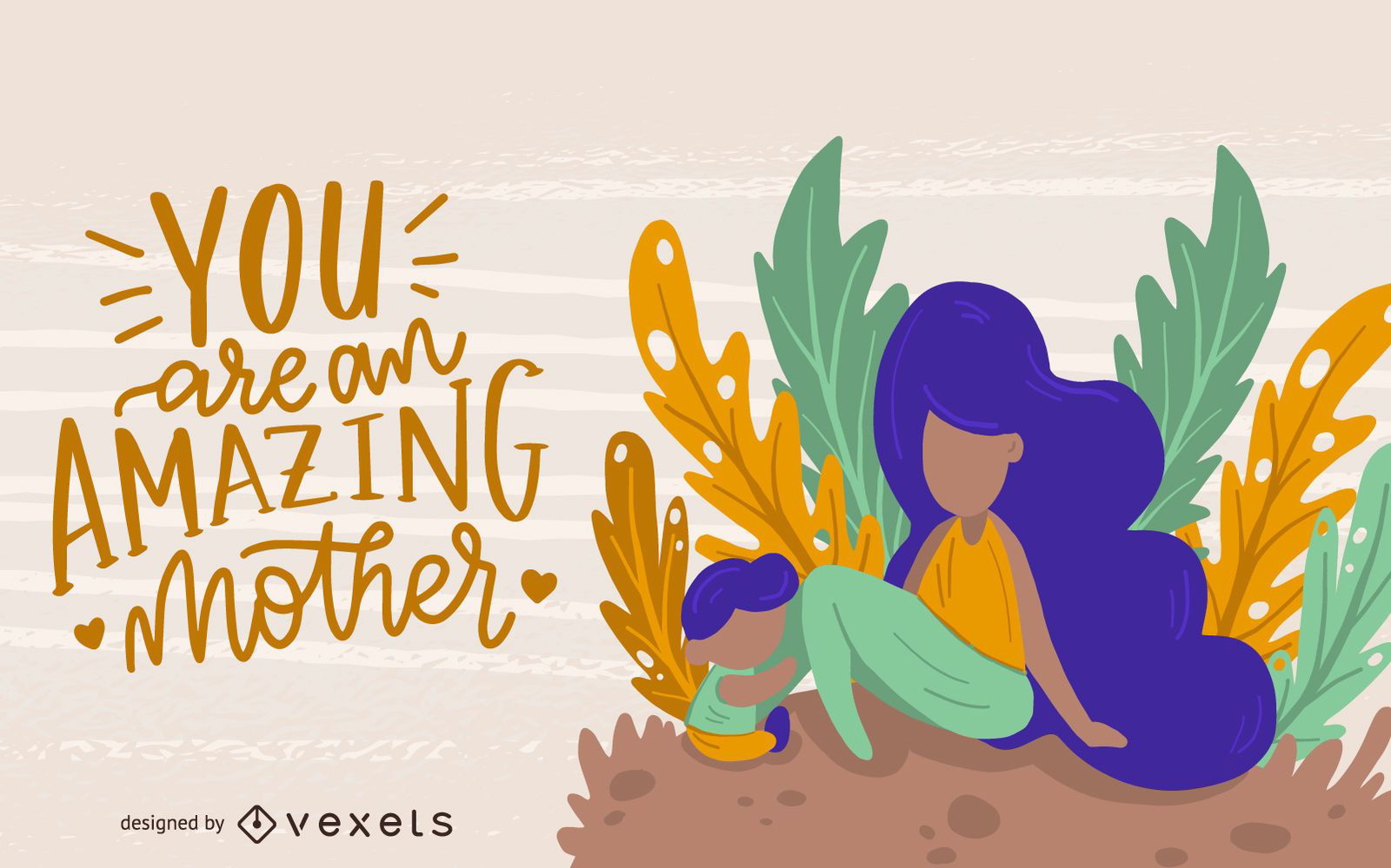 Amazing Mom Illustration Design Vector Download