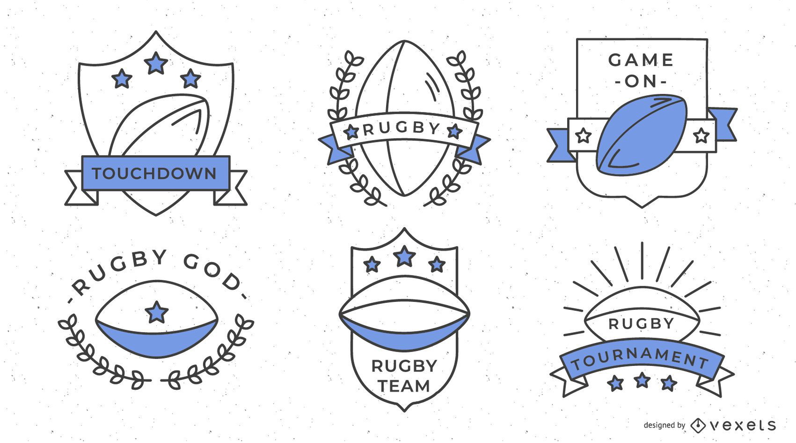 Rugby Sport Badges Design Vector Download