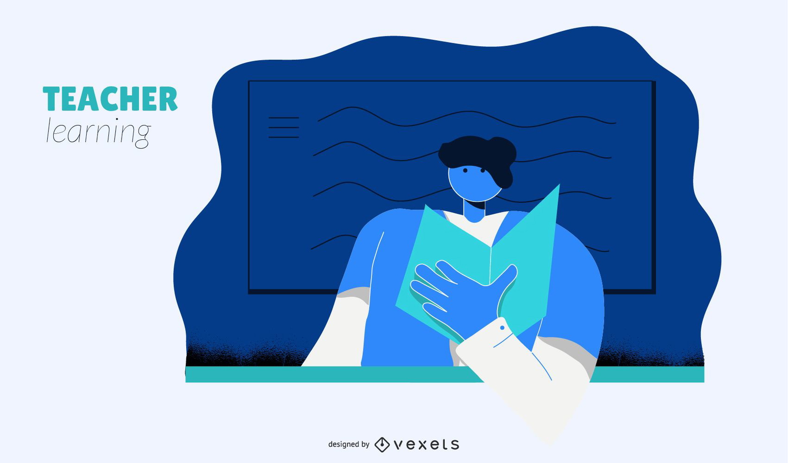 Teacher Learning Design Vector Download