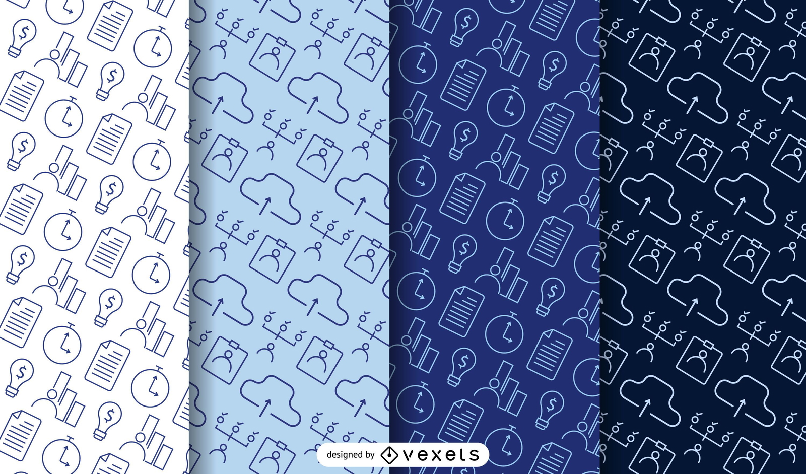 Business Pattern Set Vector Download