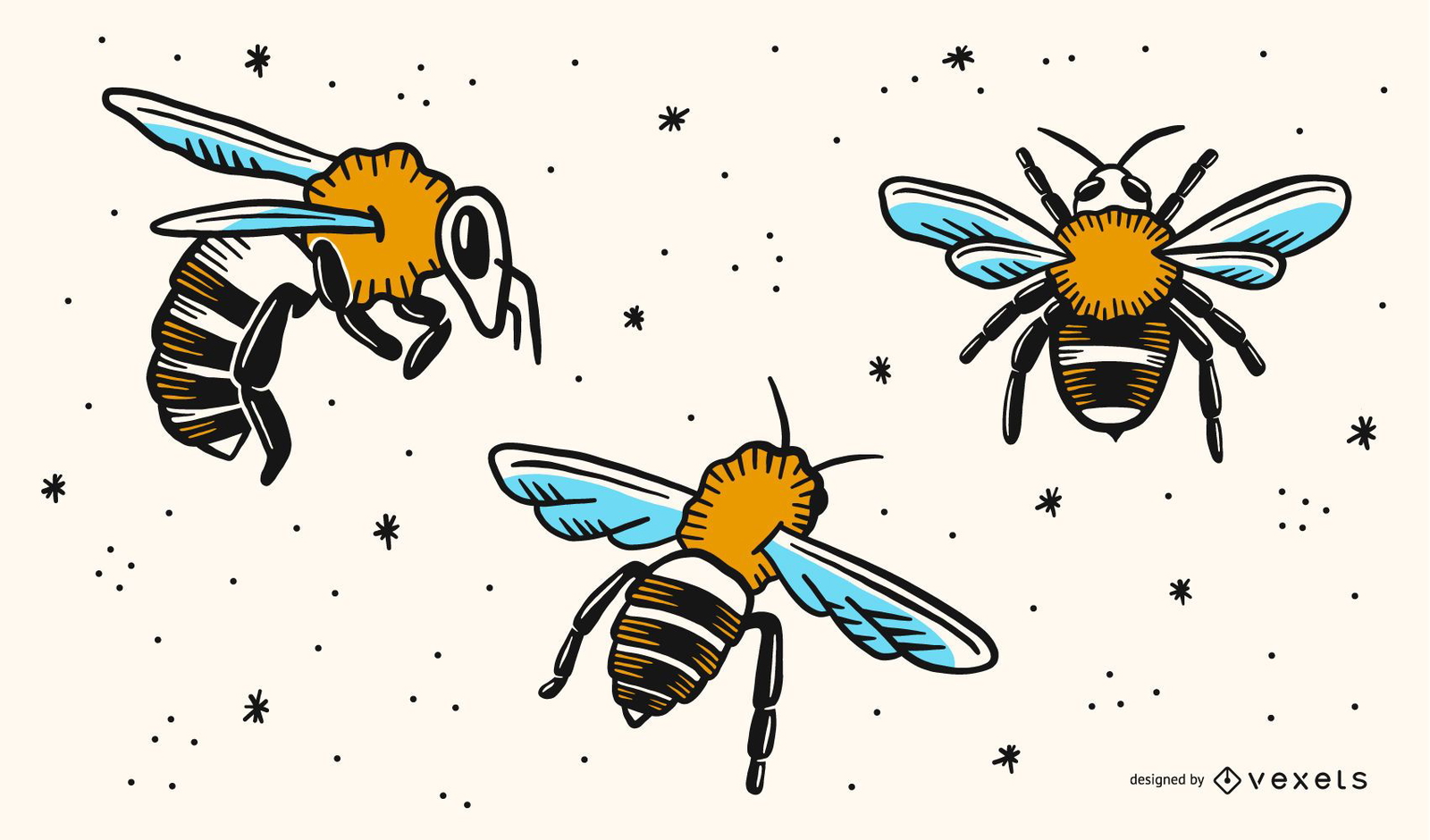 Bee Vectors Vector Download