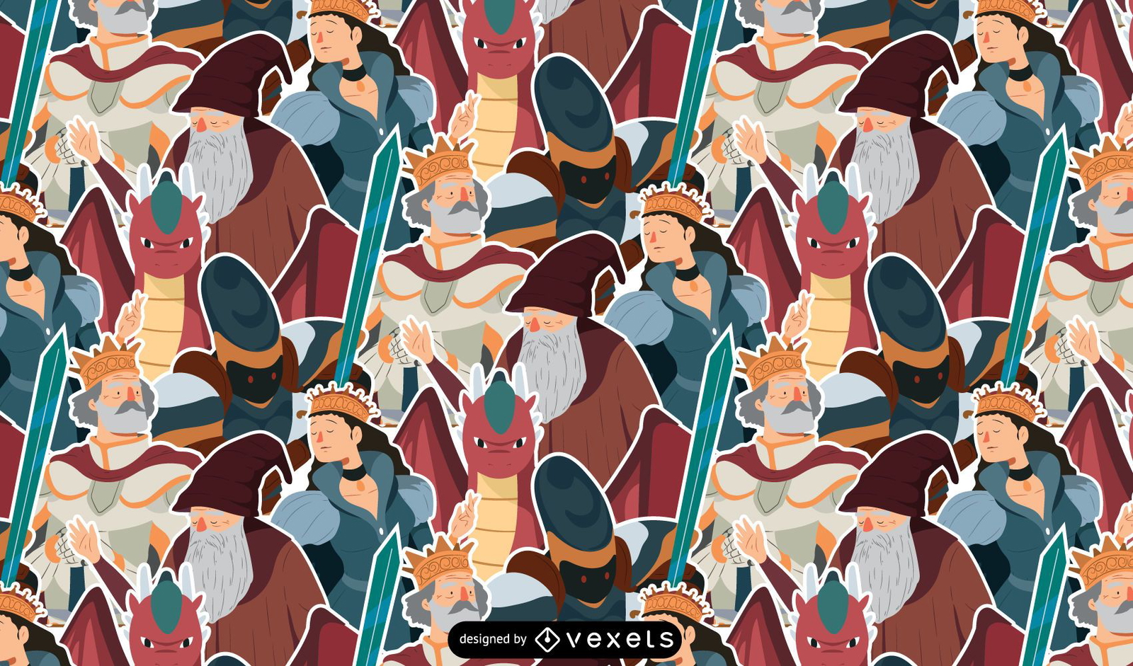 Middle Age Pattern Vector Download
