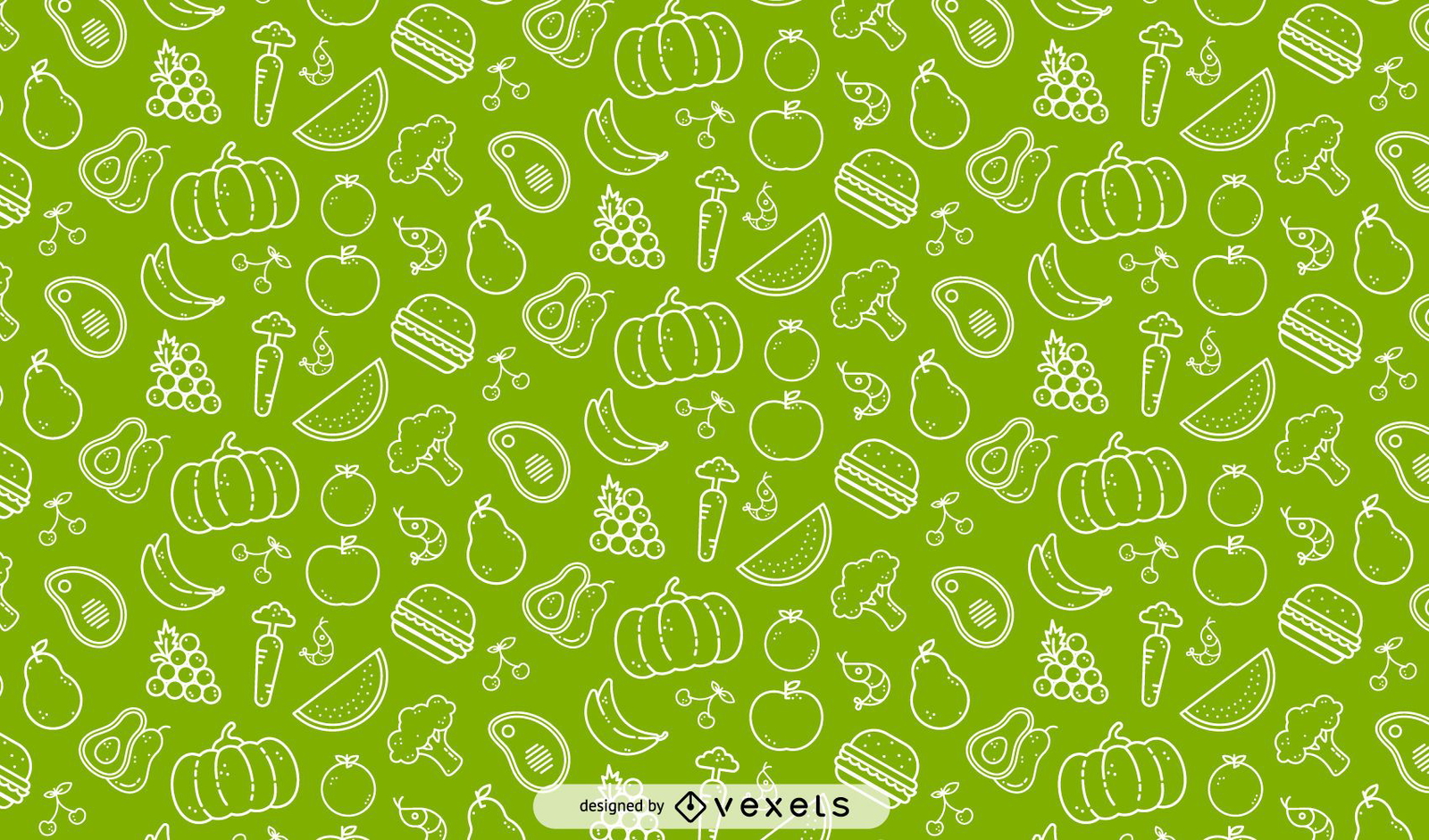 Veggies And Fruits Seamless Pattern Vector Download