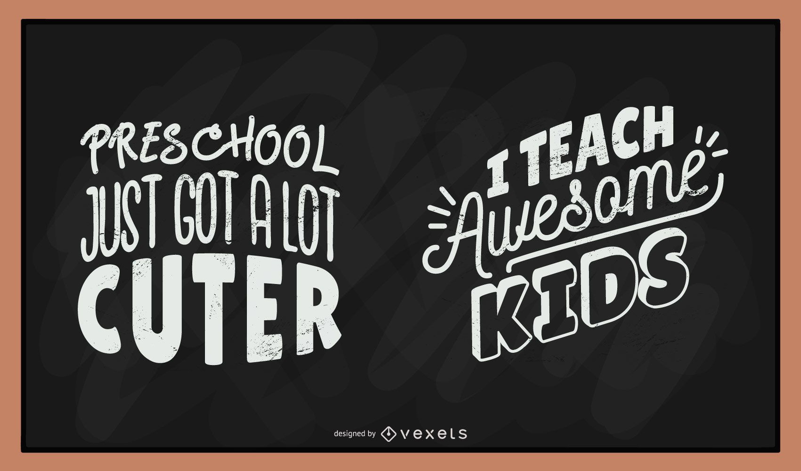 Teacher Chalkboard Lettering Set Vector Download