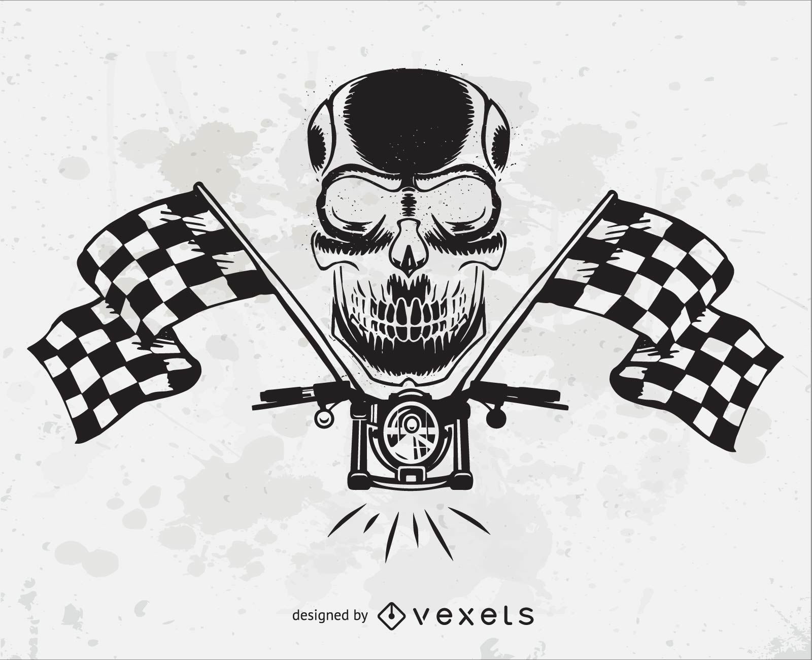 Motorcycle Skull Head Vector Vector Download