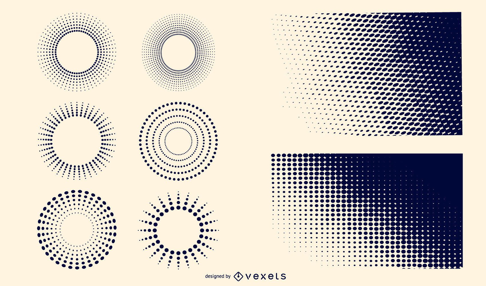 Halftone Effect Vector Collection Vector Download