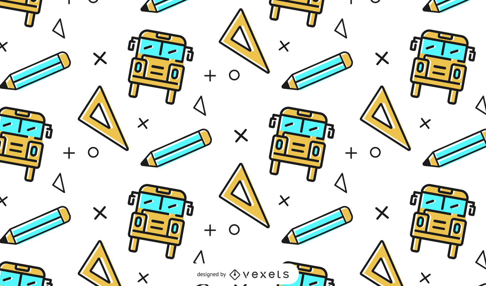School Bus Pattern Design Vector Download