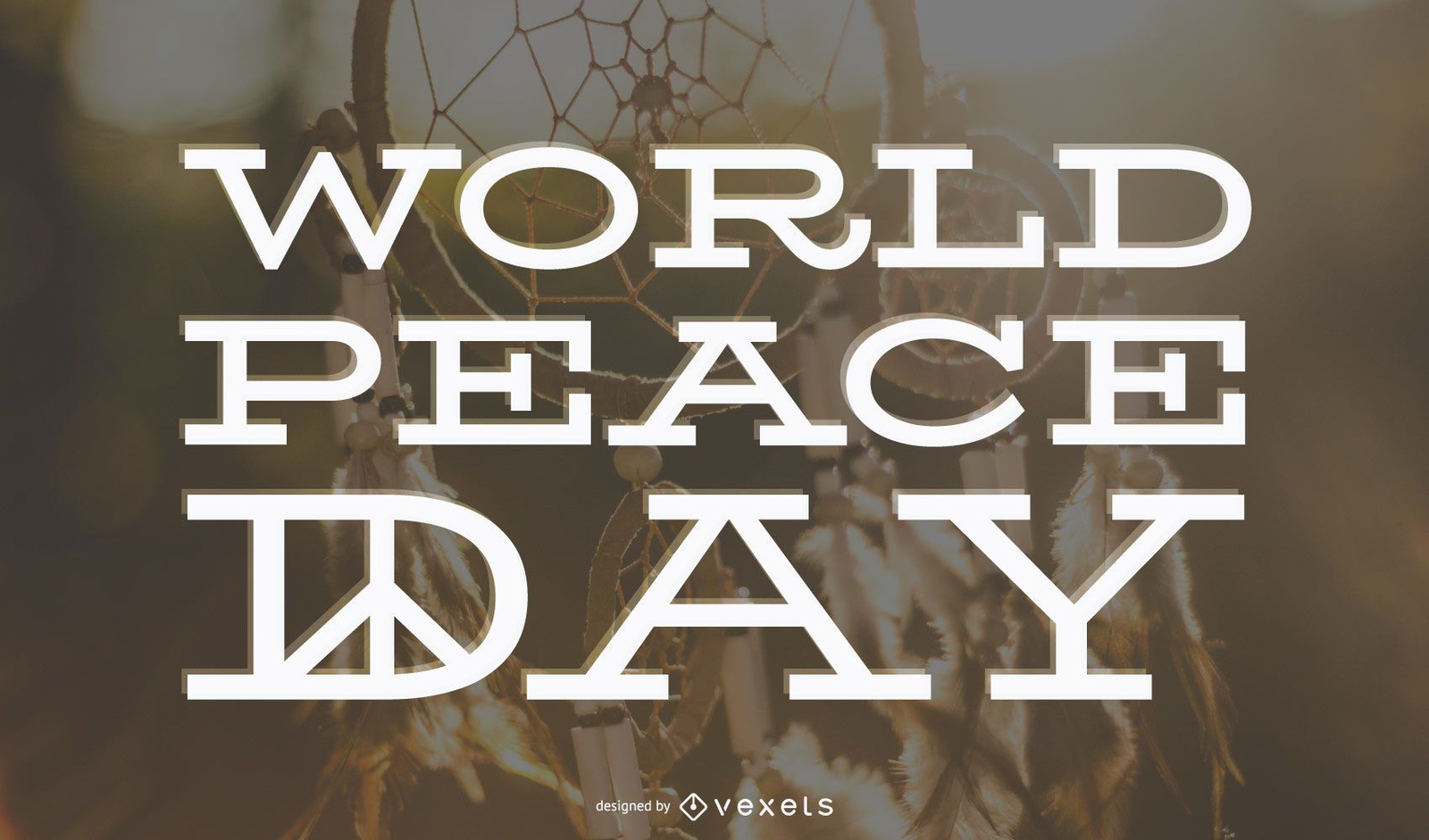 Peace Day Lettering Design Vector Download