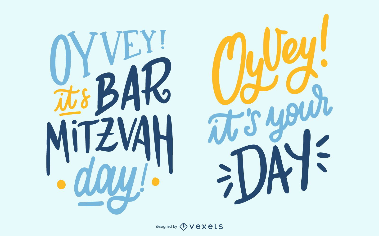 Bar Mitzvah Typography Design Vector Download