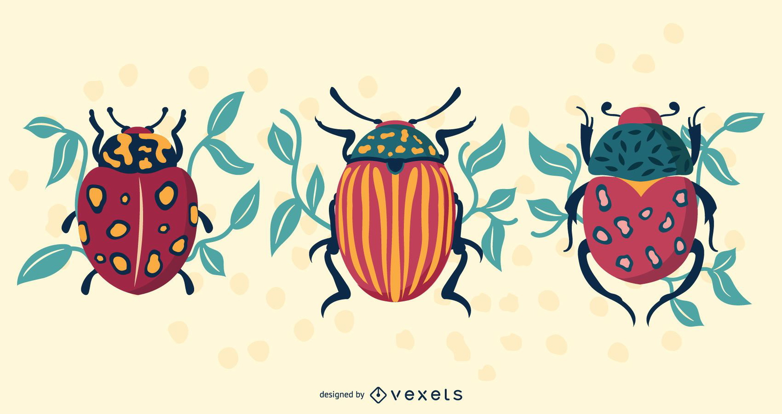 BEETLES VECTOR DESIGN Vector Download