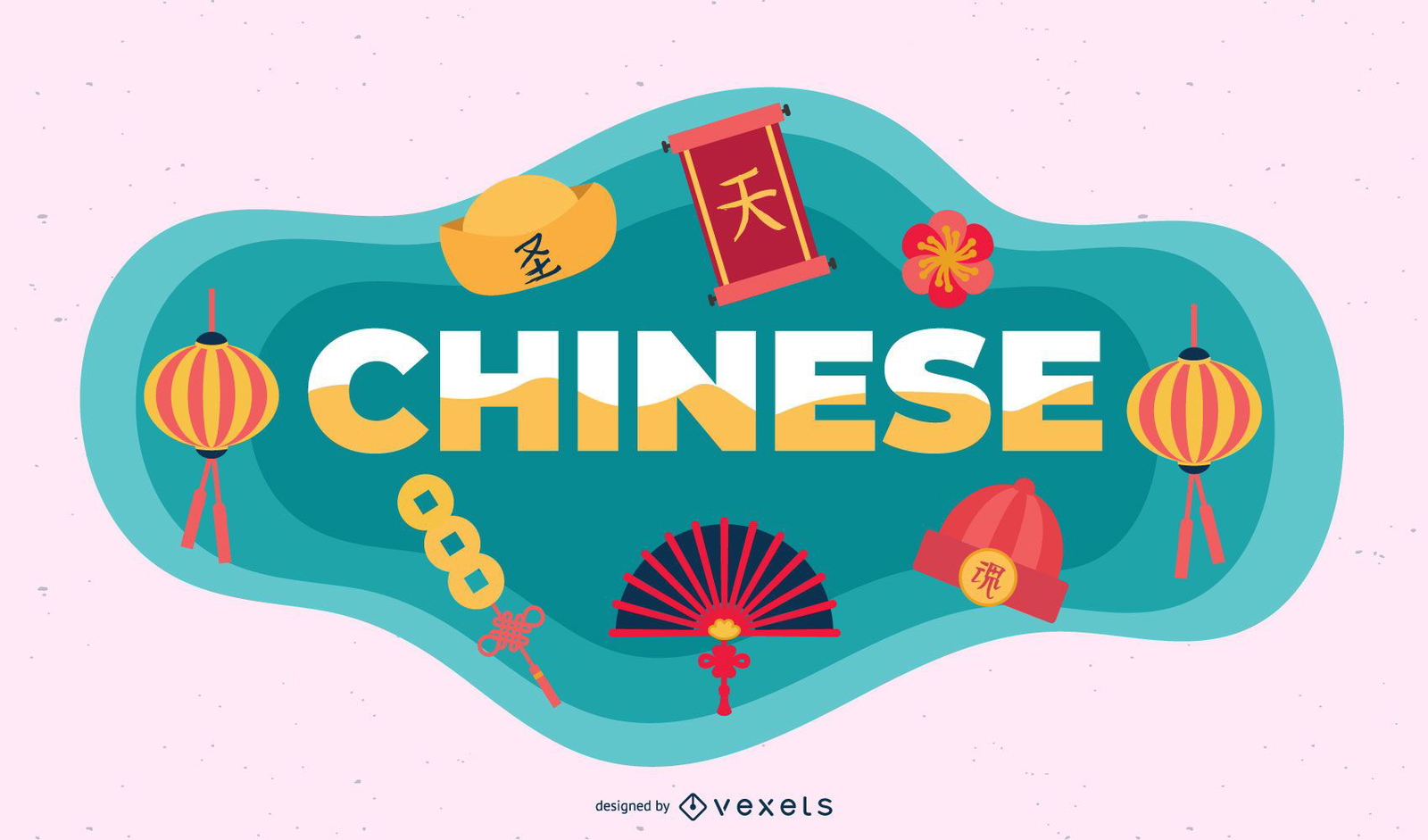 Chinese Subject Illustration Vector Download