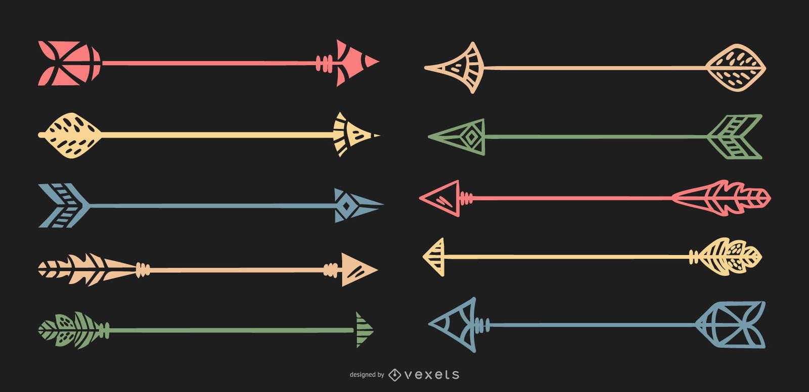 Delicate Arrow Collection Illustration Vector Download