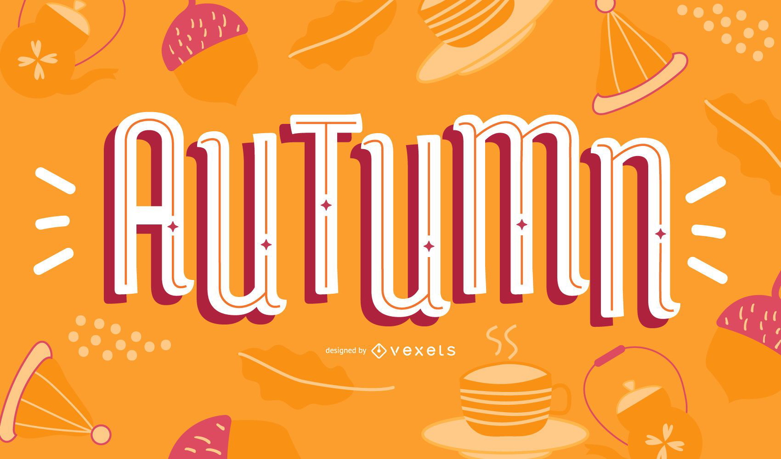 Autumn Lettering Design Vector Download