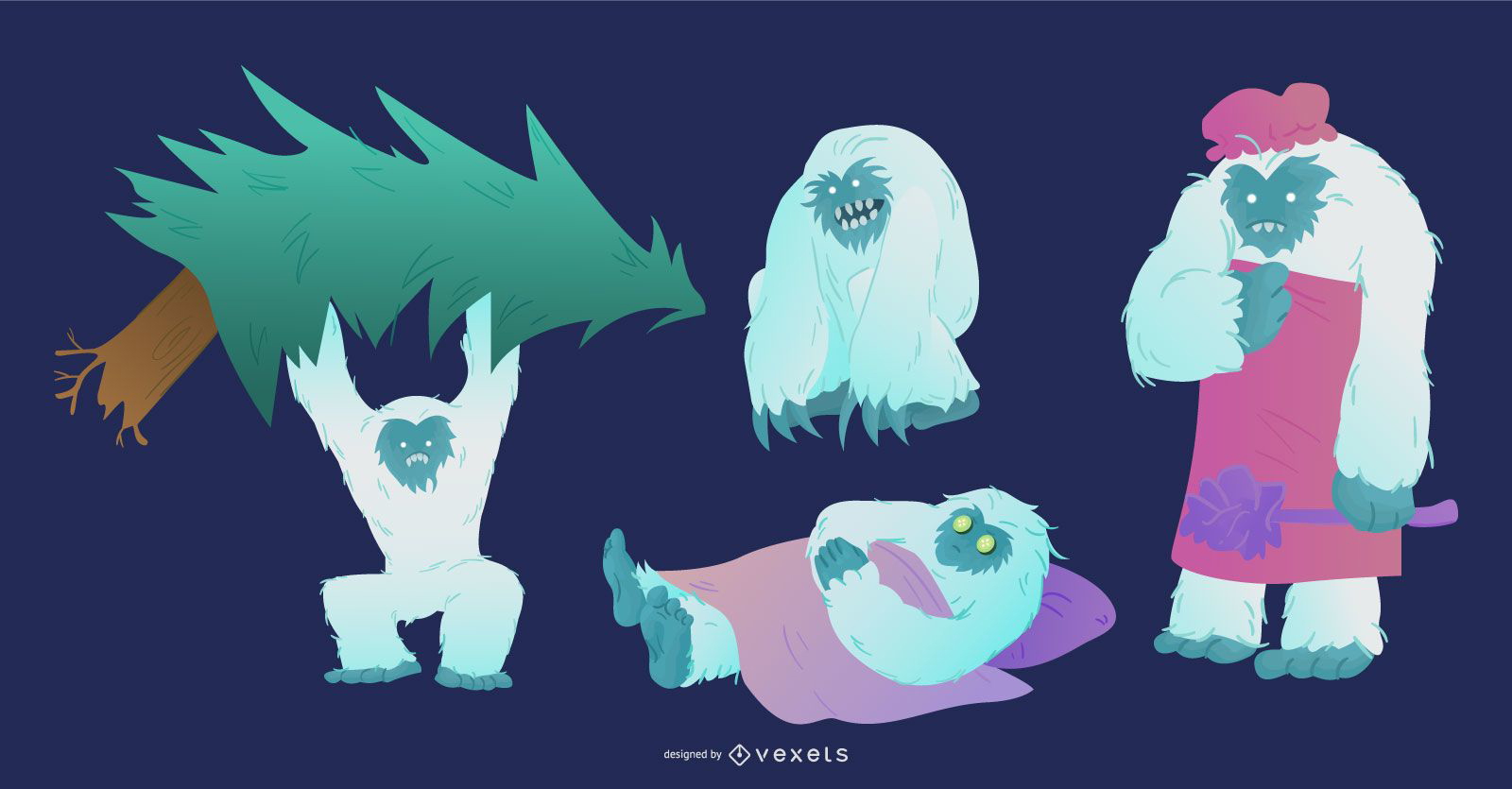 Yeti Vector Set Vector Download