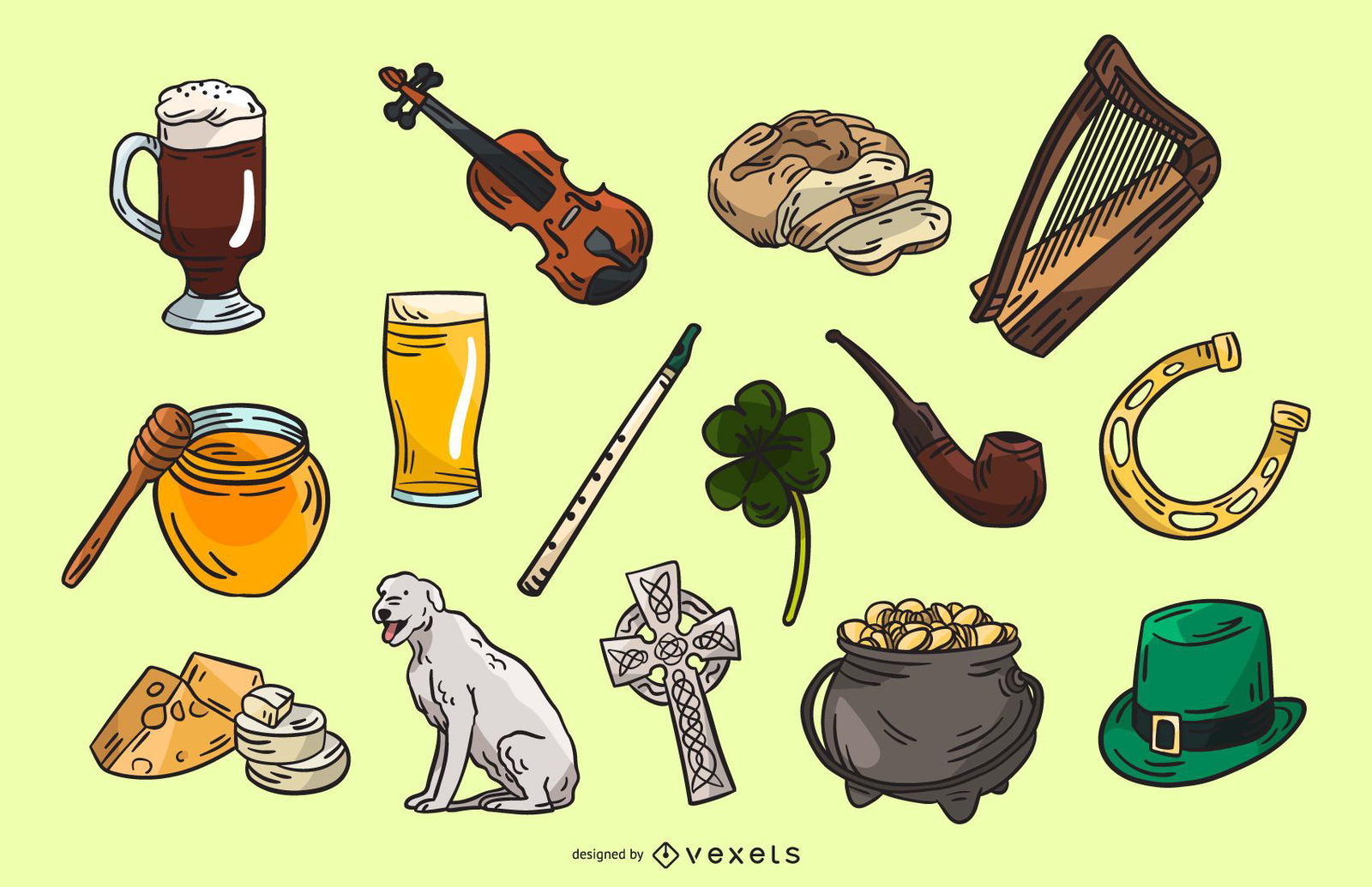 Ireland Elements Collection Vector Download