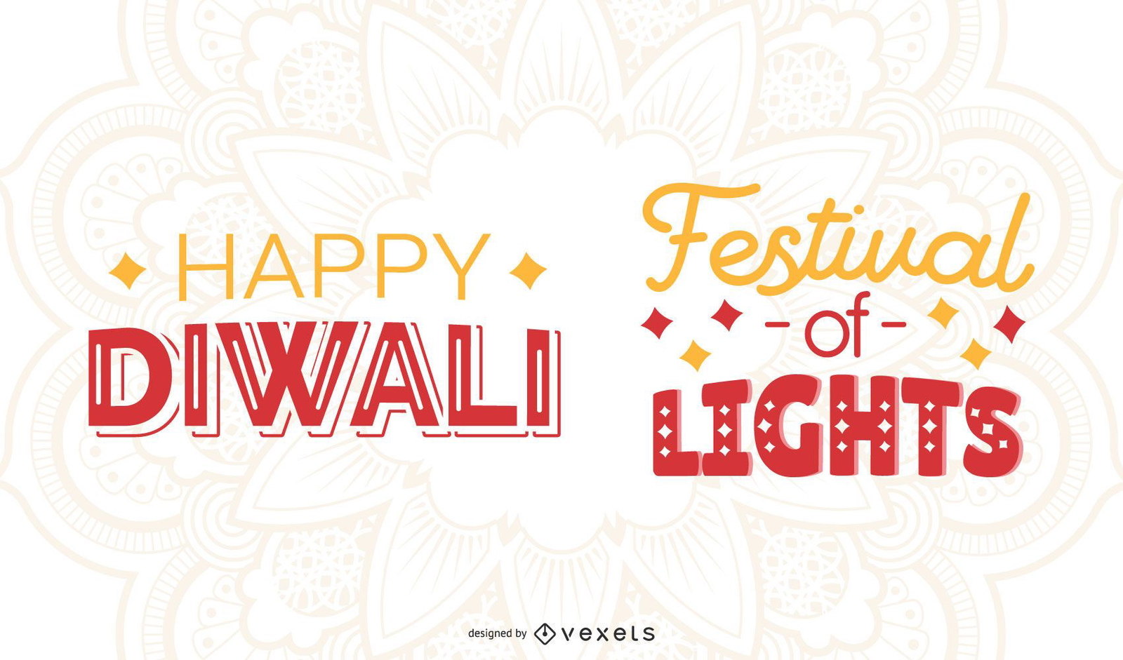 Diwali Lettering Set Vector Download