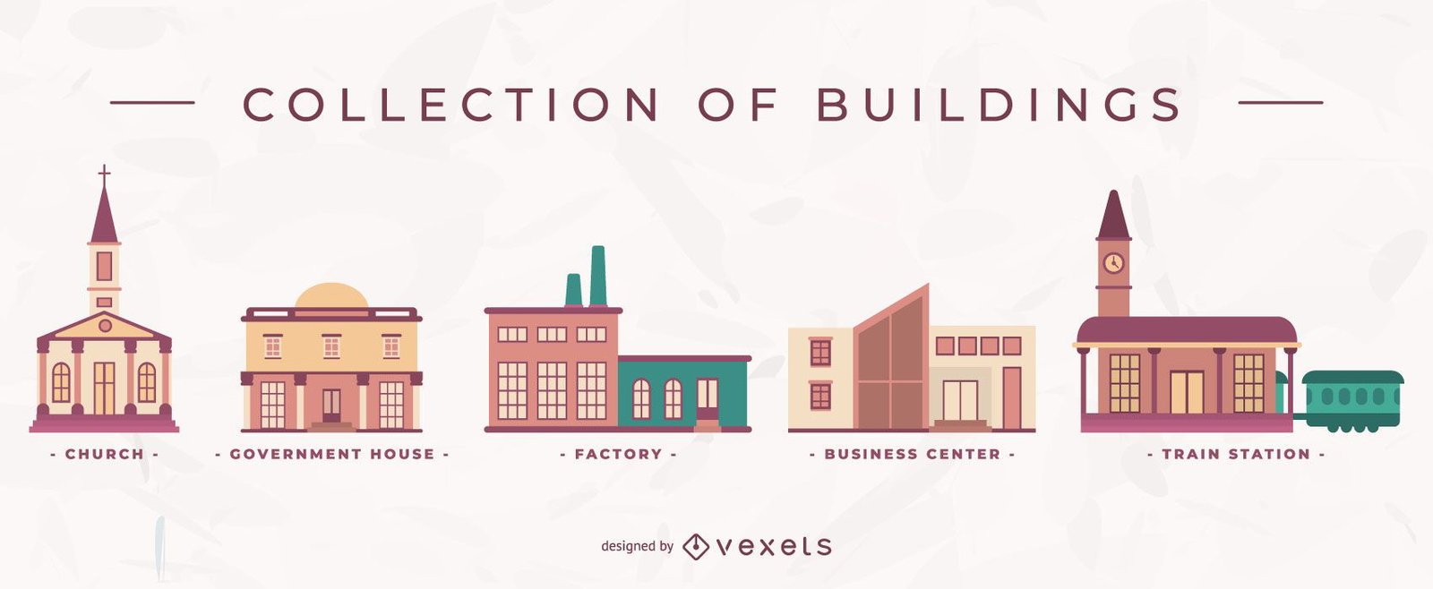 Collection Of Buildings Vector Download