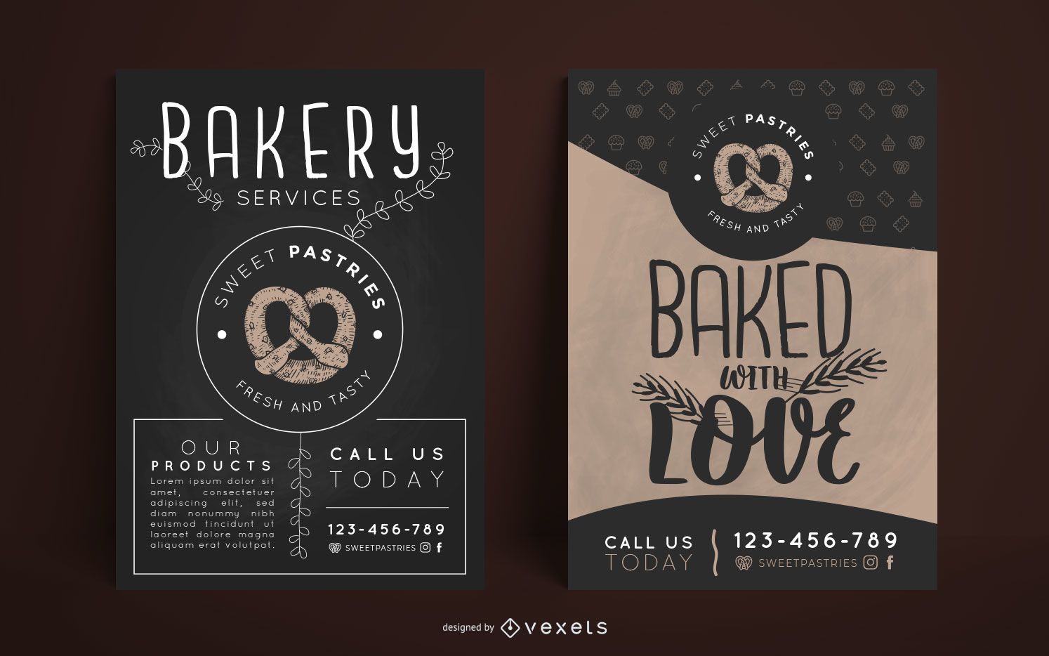Bakery Poster Design Vector Download
