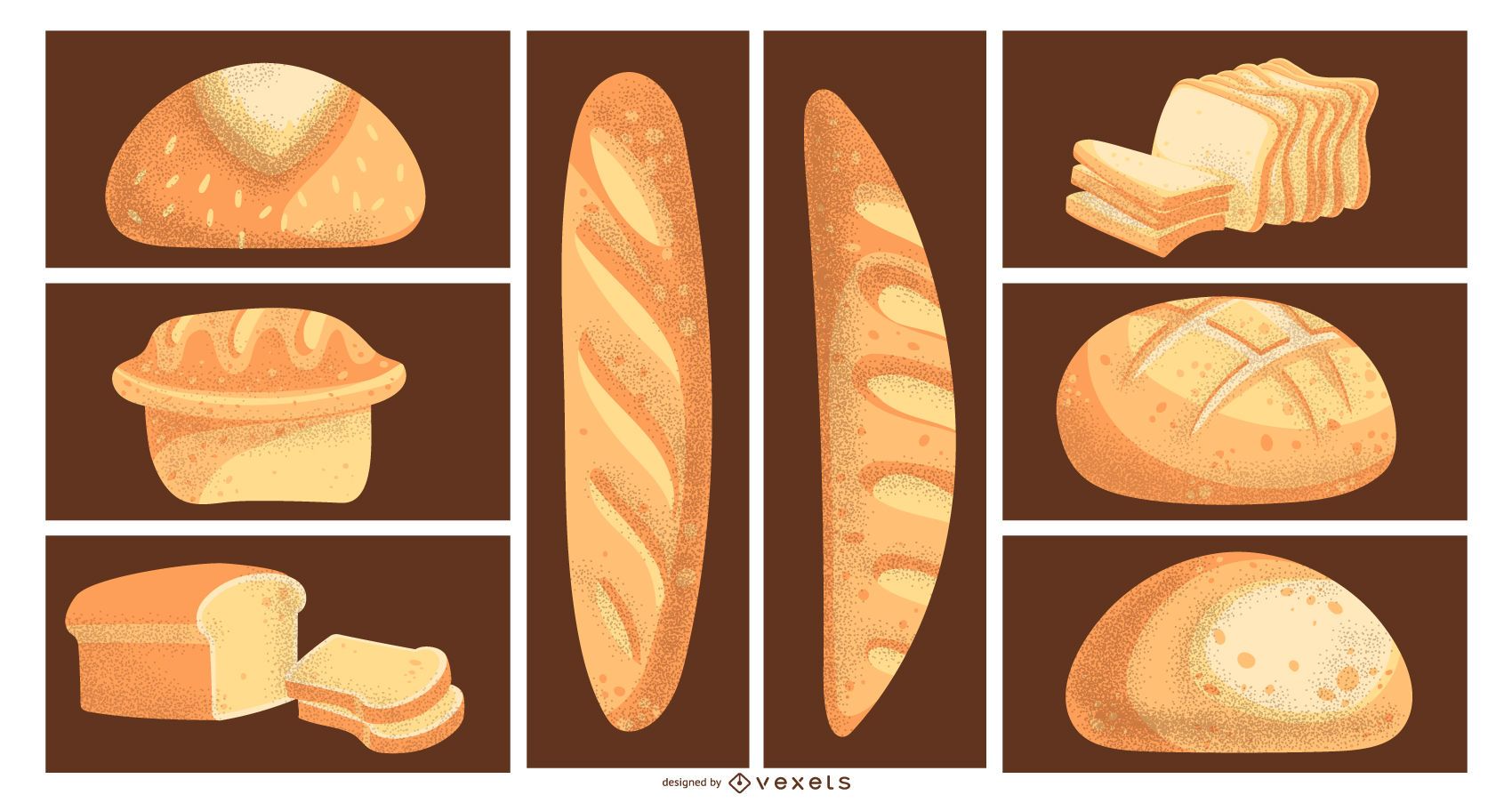 Bread Illustrations Set Vector Download