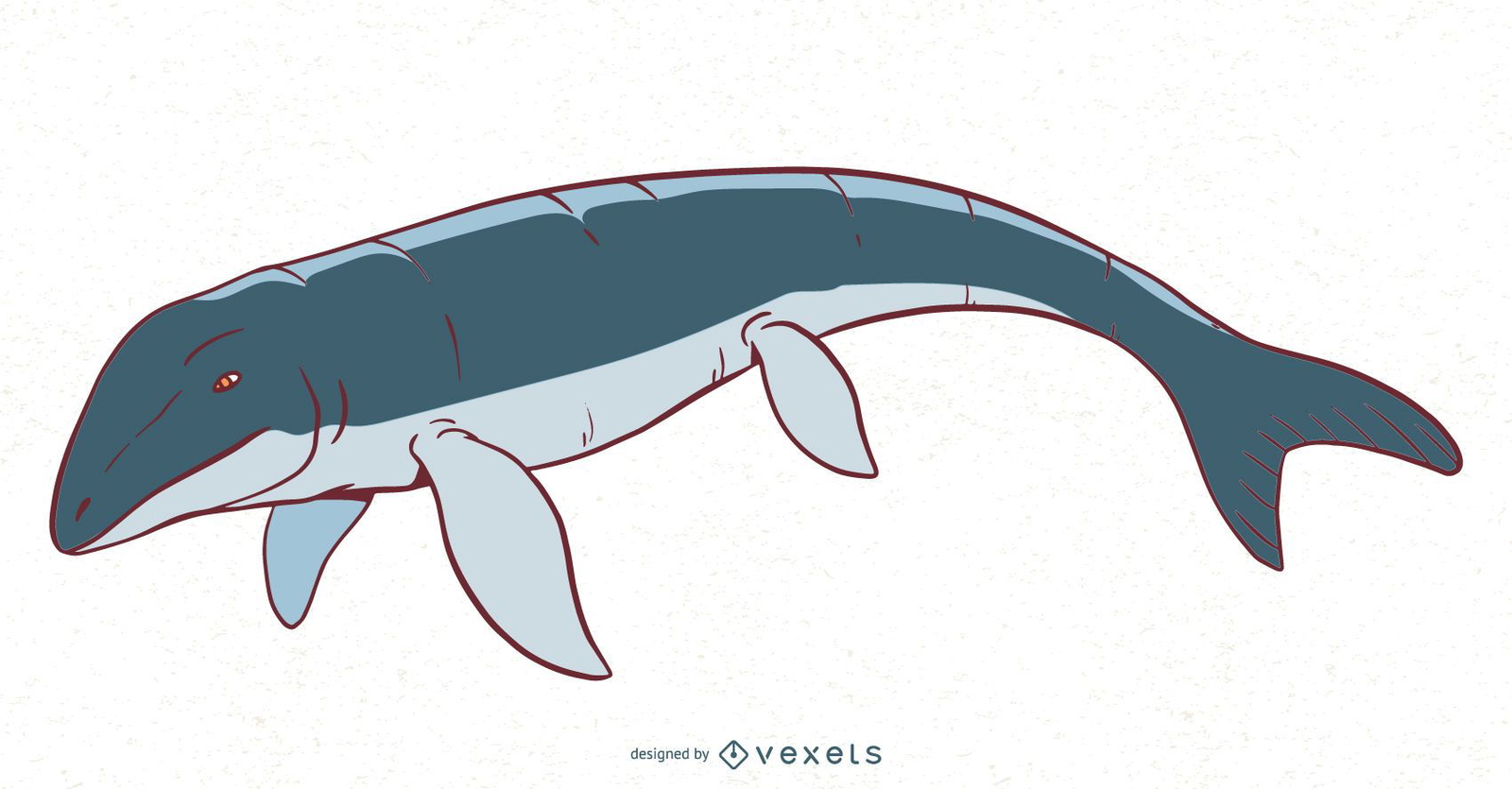 Mosasaurus Dinosaur Animal Illustration Design Vector Download