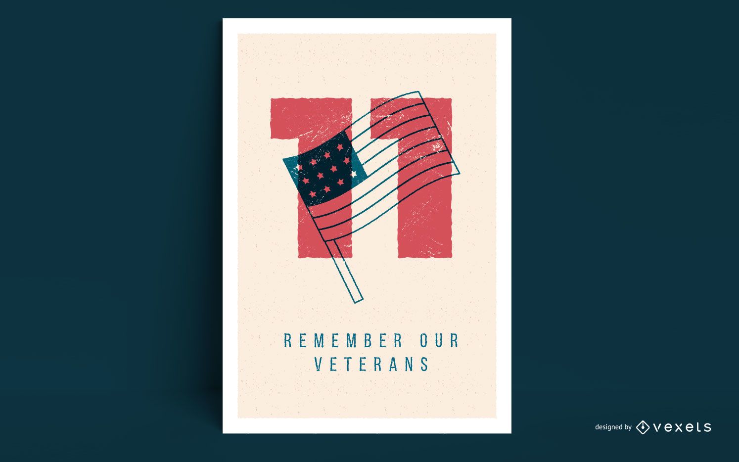 Remember Our Veterans Day Poster Design Vector Download
