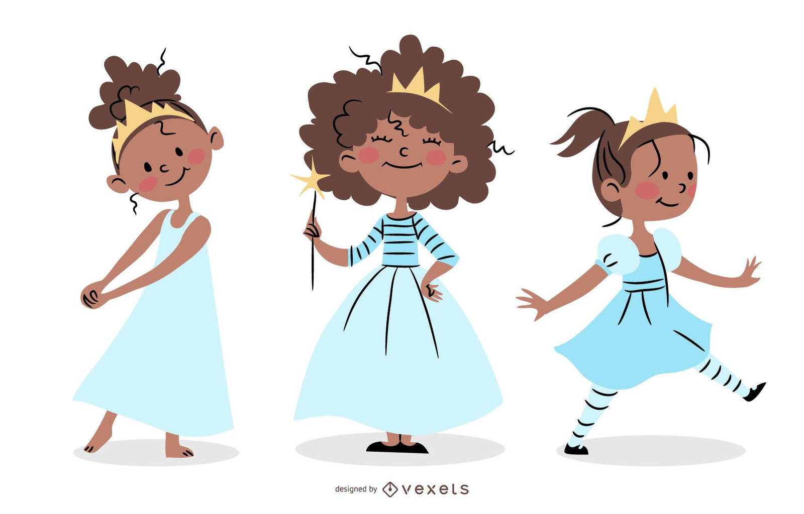 Princess Character Set Vector Download