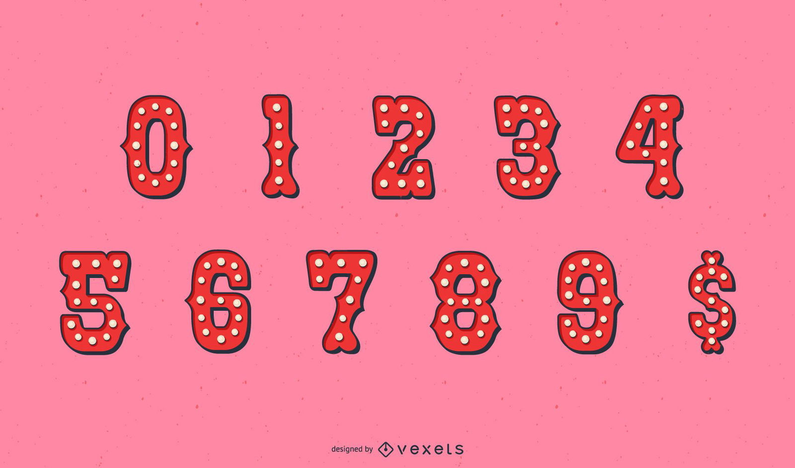 Carnival Number Set Vector Download
