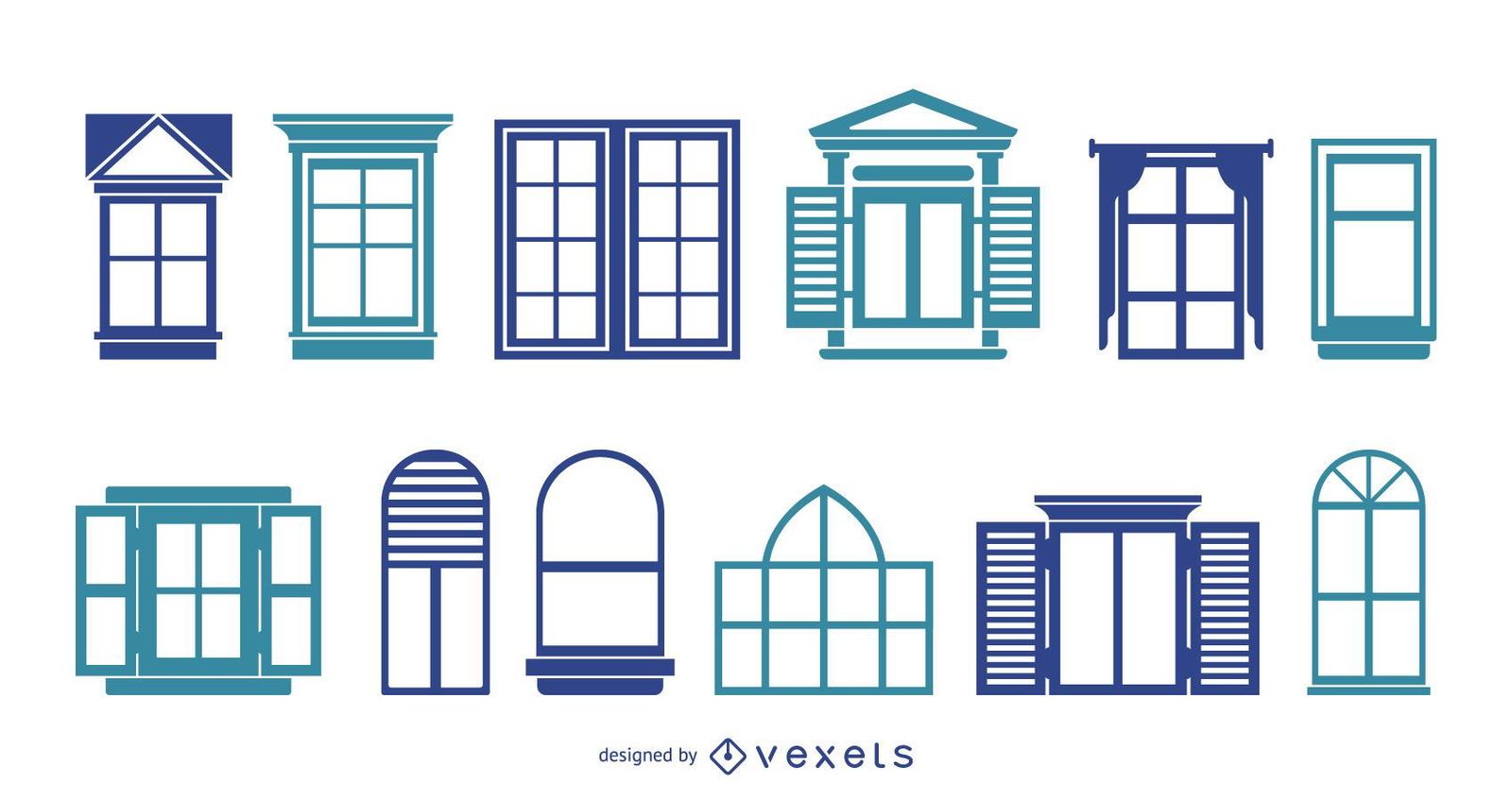 Windows Stroke Design Pack Vector Download