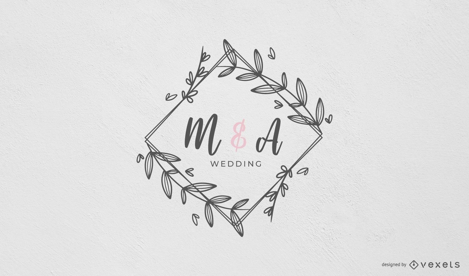 Rustic Wedding Monogram Templates Featured :: Timeless White And Gold