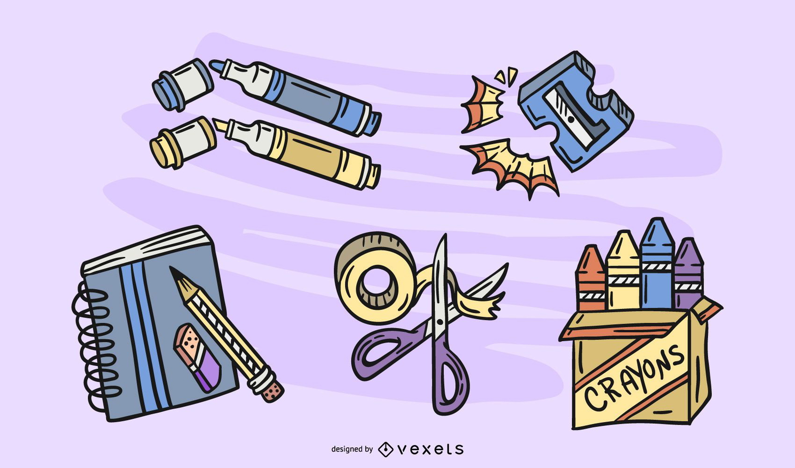 Crafting Elements Drawing Set Vector Download