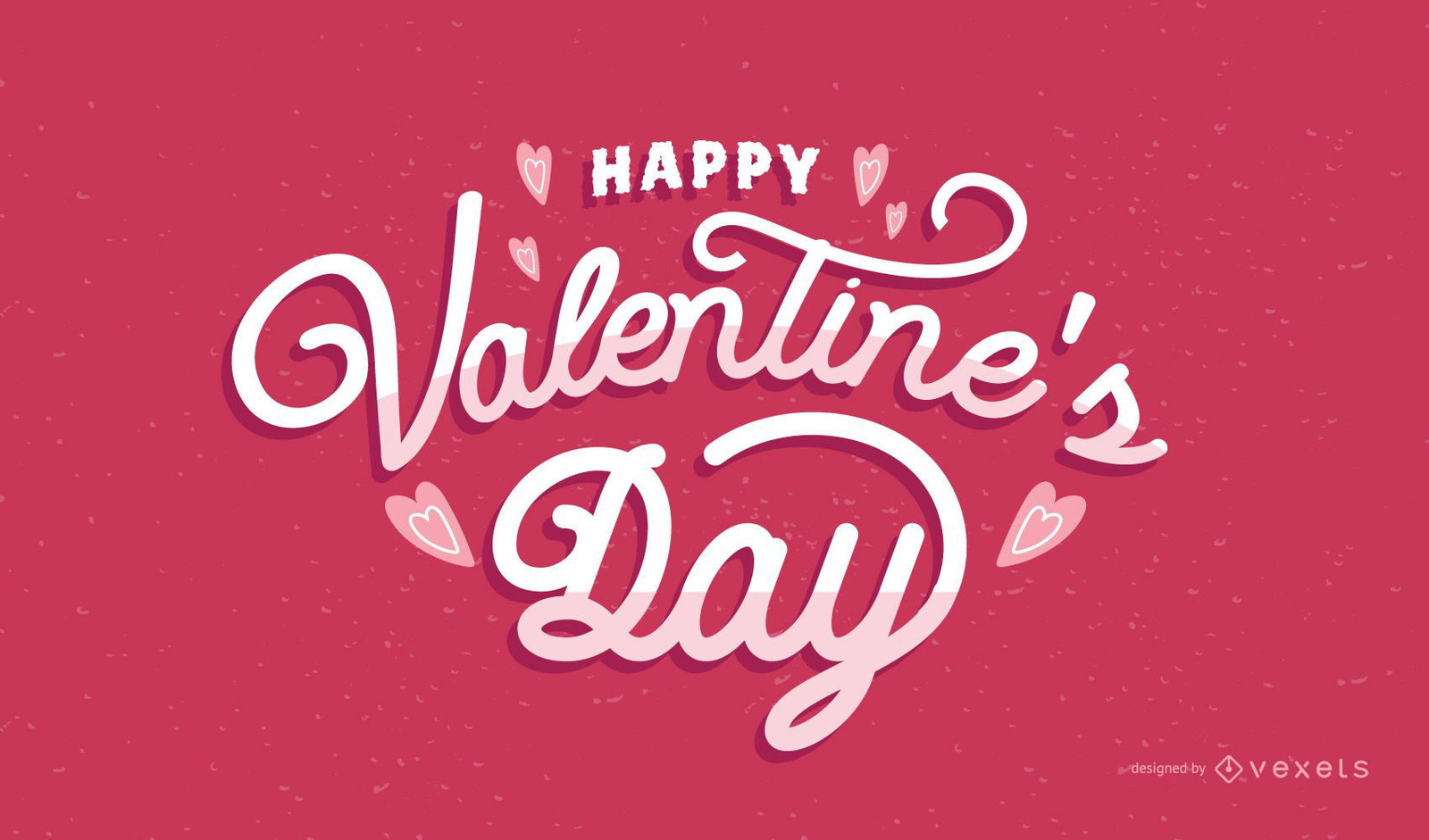 Happy Valentine's Day Lettering Vector Download