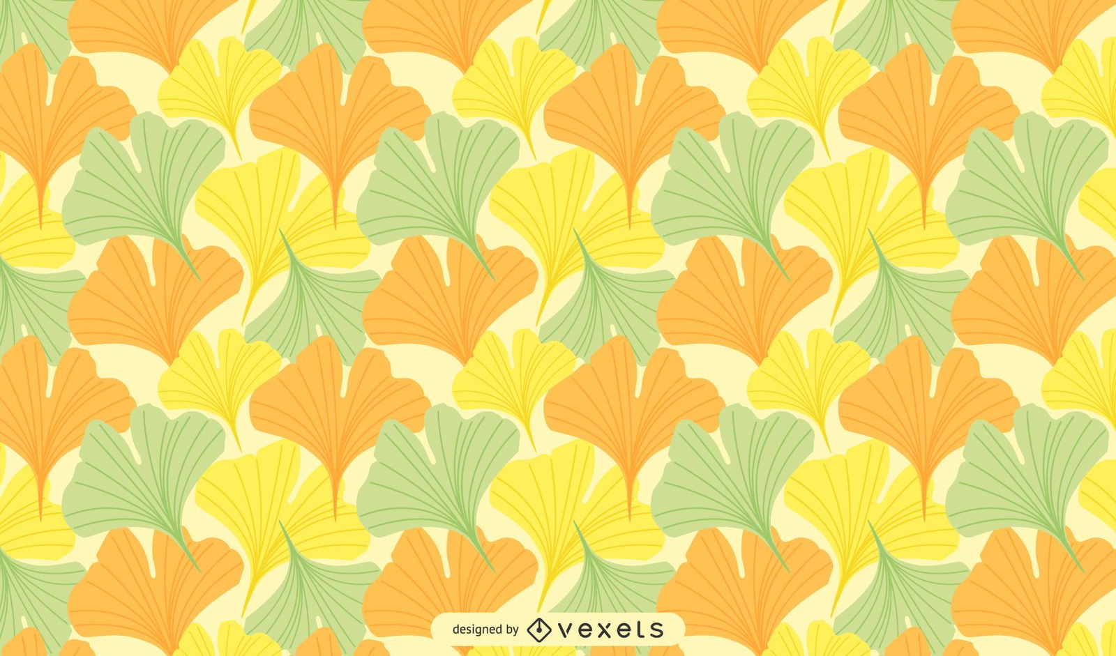 Ginkgo Biloba Pattern Design Vector Download