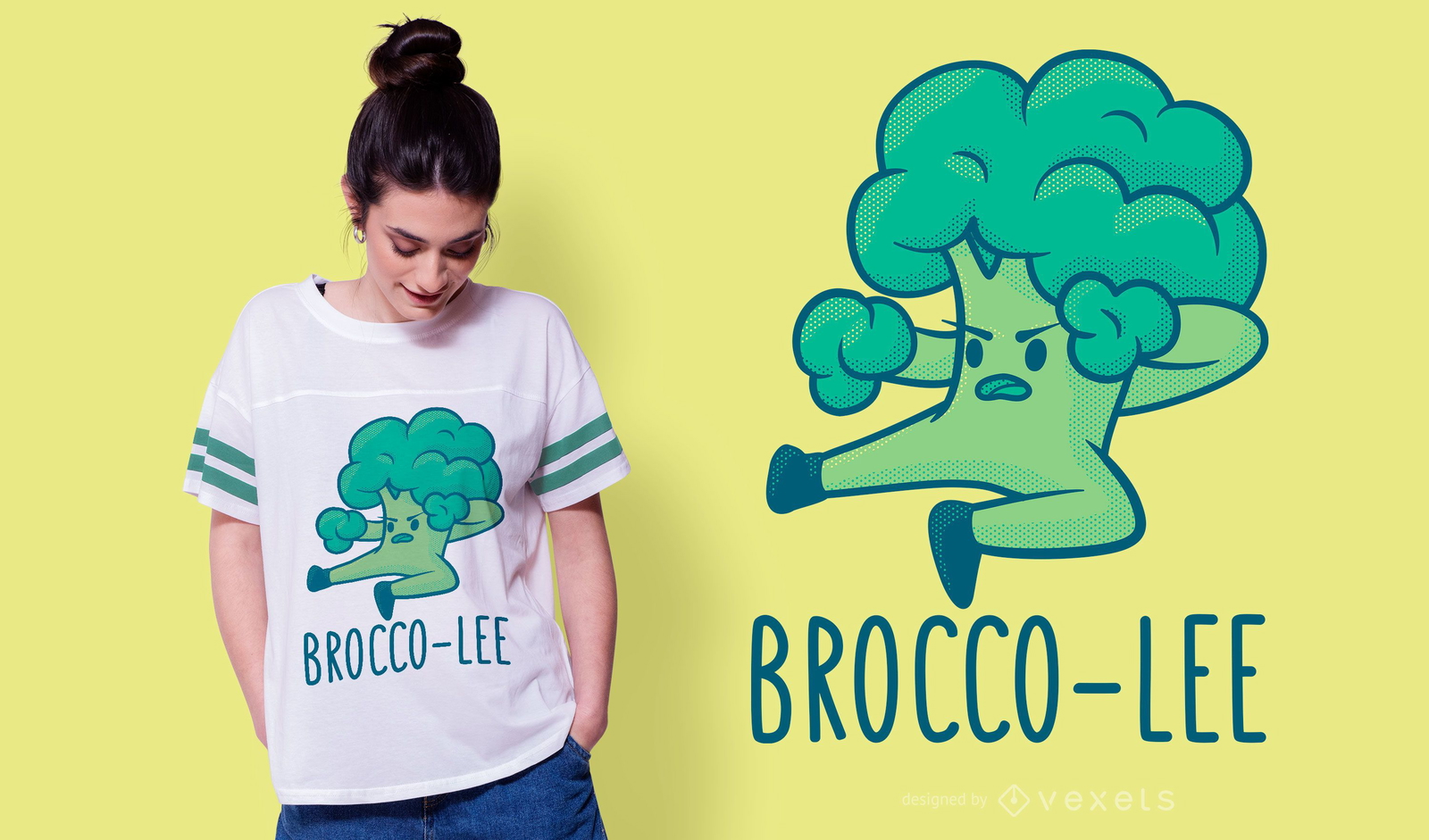 Brocco Lee T-shirt Design Vector Download