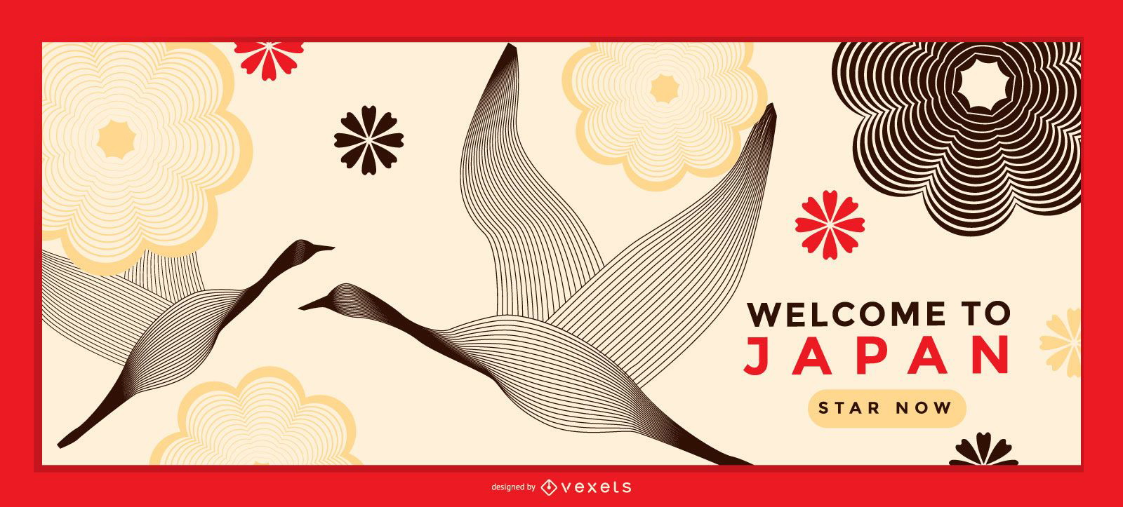 Japan Design Landing Page Template Vector Download