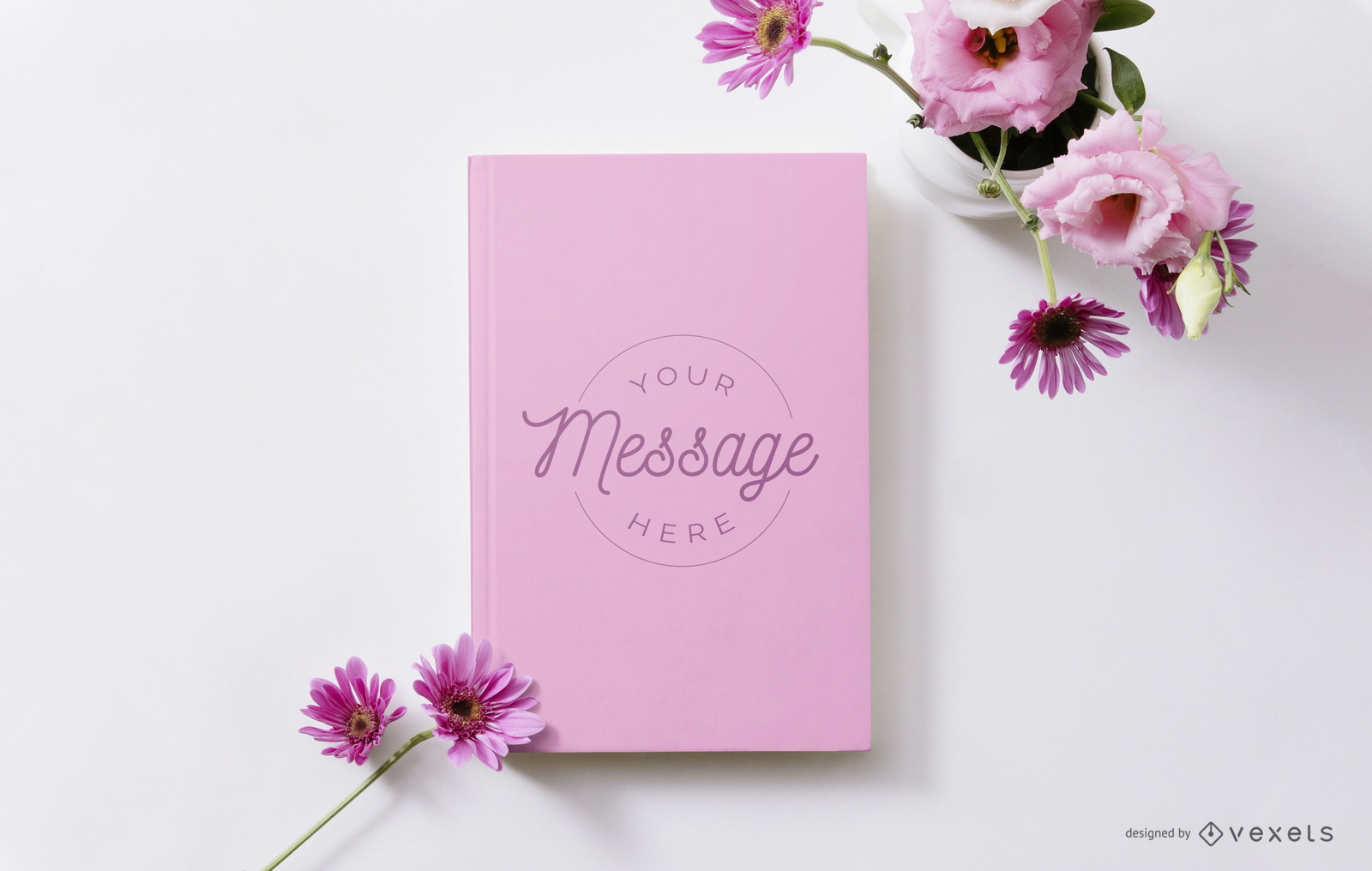 Book Floral Mockup PSD Editable Template