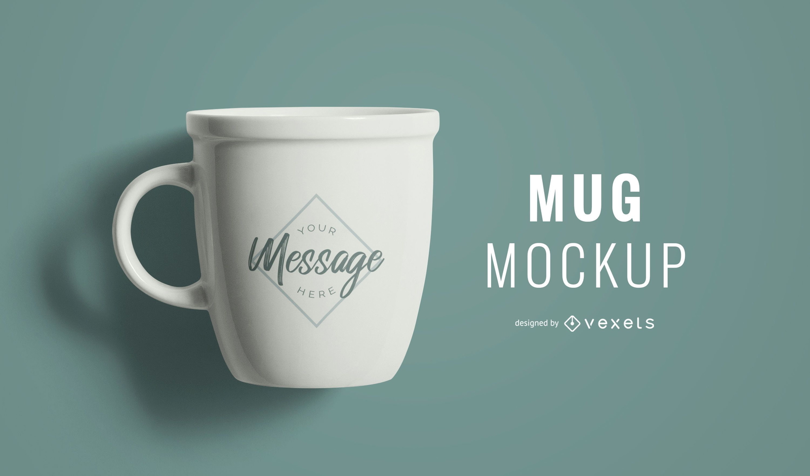 White Mug Mockup PSD Editable Template