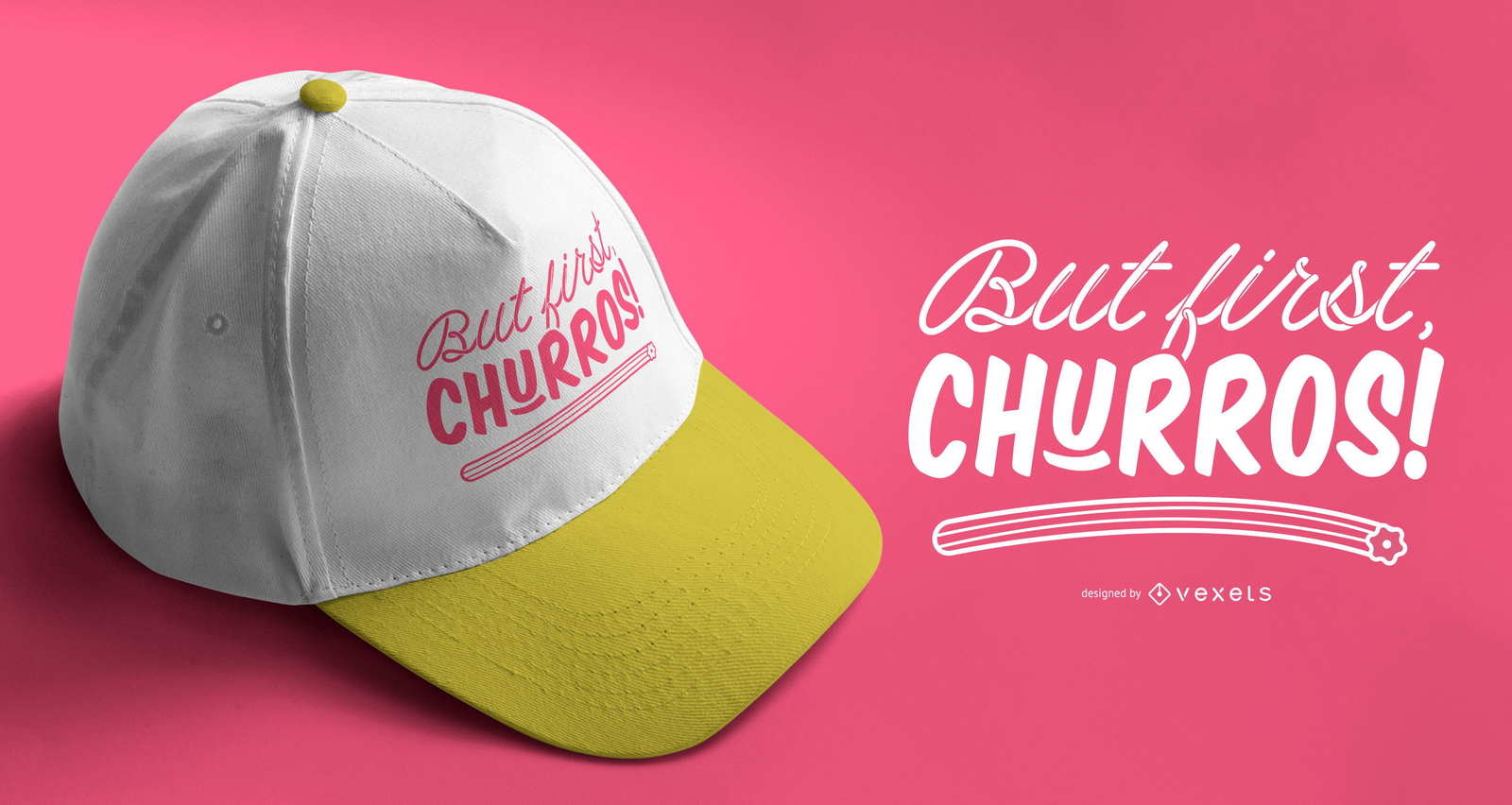 First Churros Lettering Design Vector Download