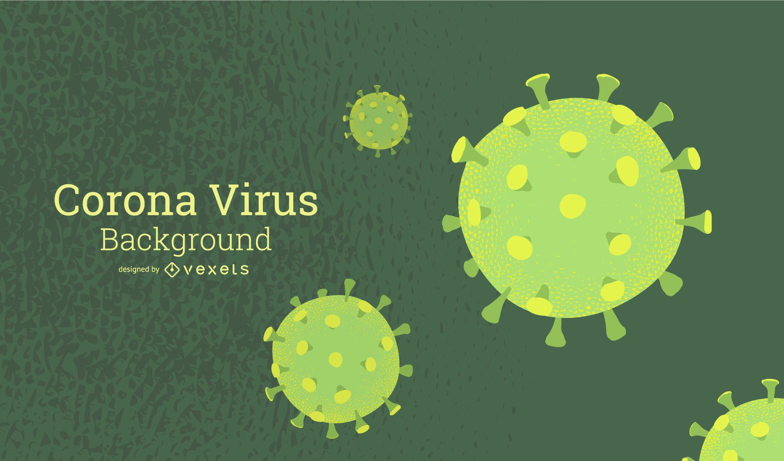Coronavirus Green Background Design Vector Download